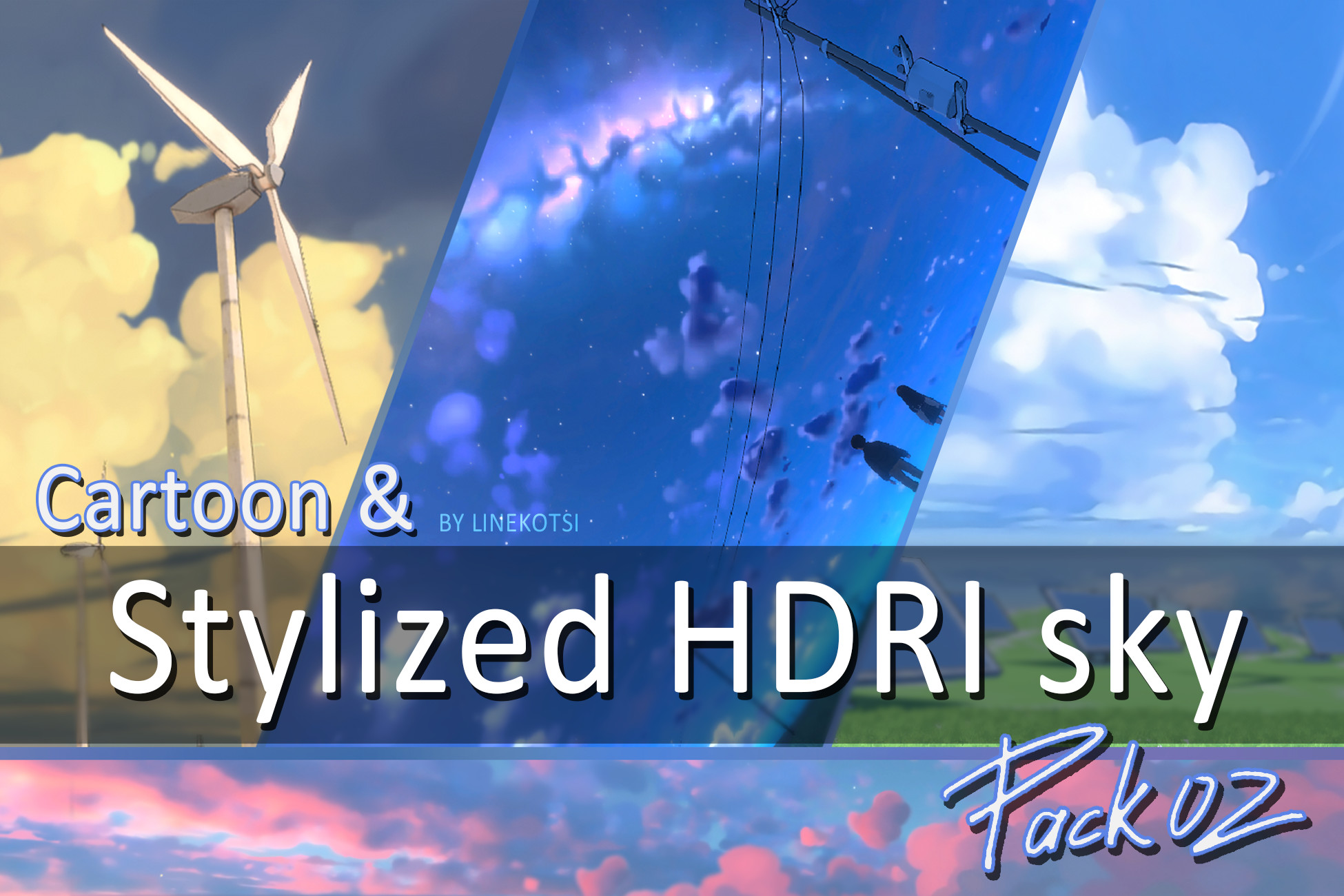 Cartoon & Stylized HDRI sky Pack 02 | 2D Sky | Unity Asset Store