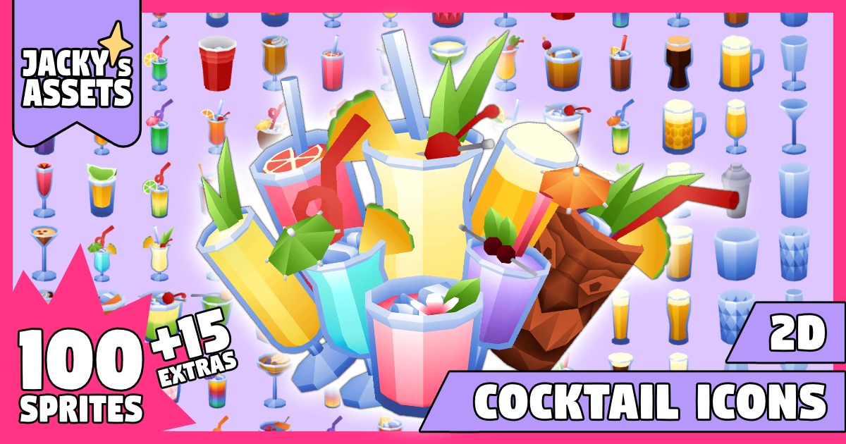 Jacky's 2D Cocktail Icons | 2D Icons | Unity Asset Store