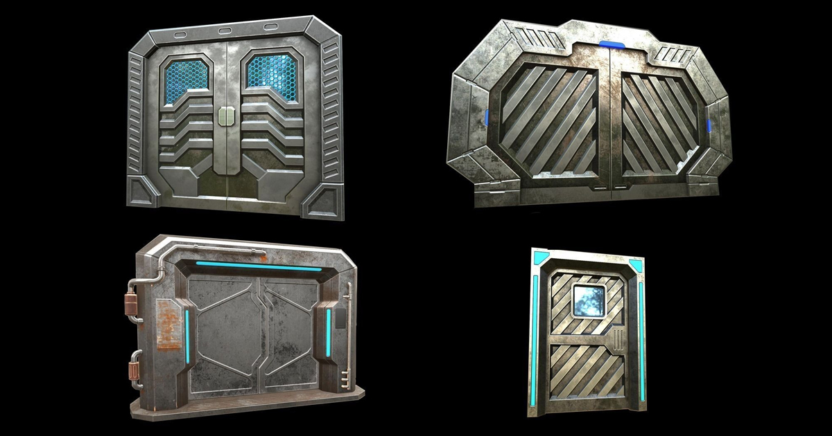 Animated Sci-Fi Doors | 3D Sci-Fi | Unity Asset Store
