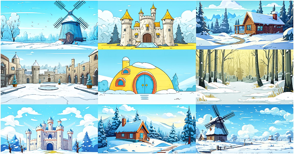 BACKGROUND - Cartoon Winter 2 | 2D Environments | Unity Asset Store