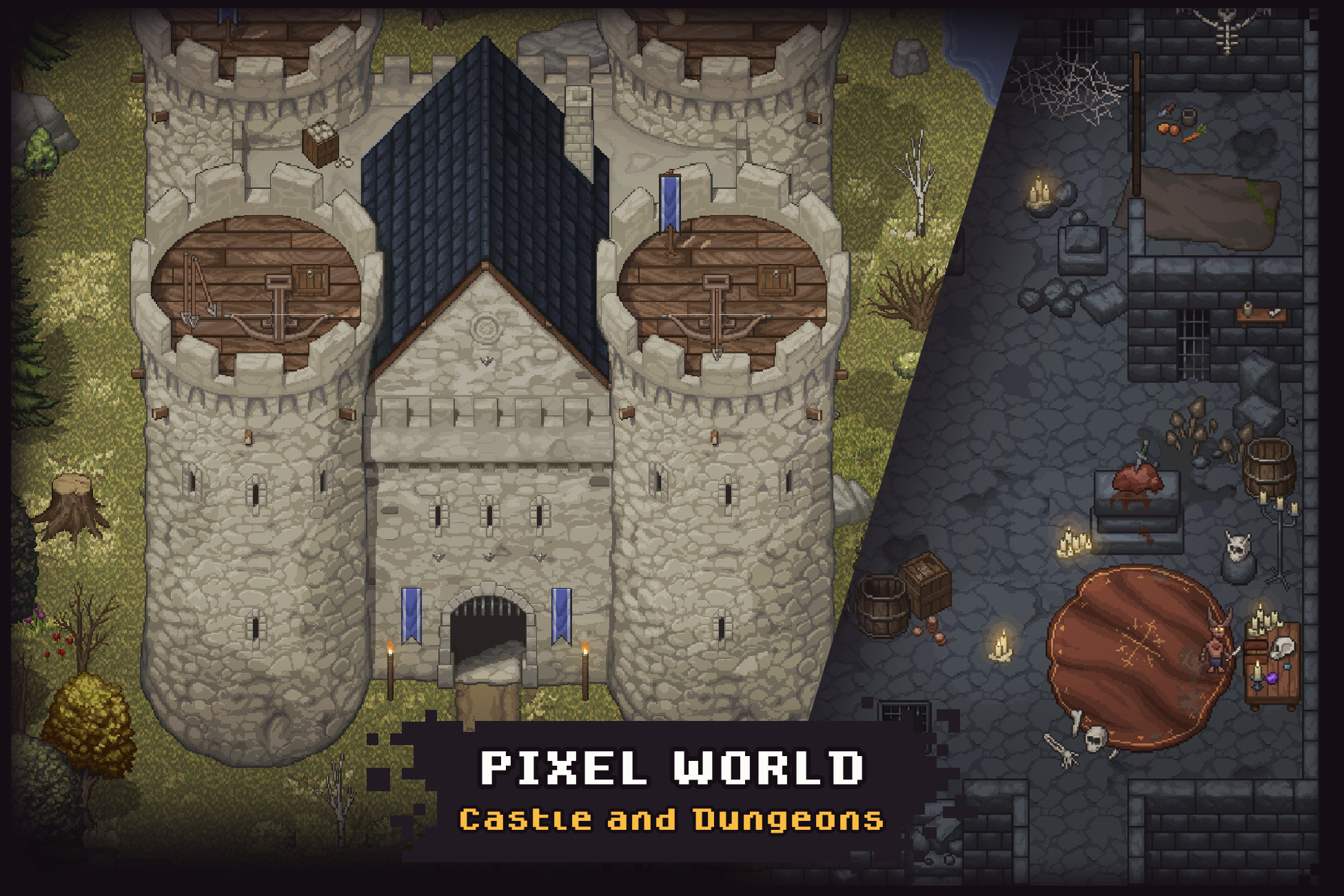 Pixel World - Castles and Dungeons | 2D Environments | Unity Asset Store