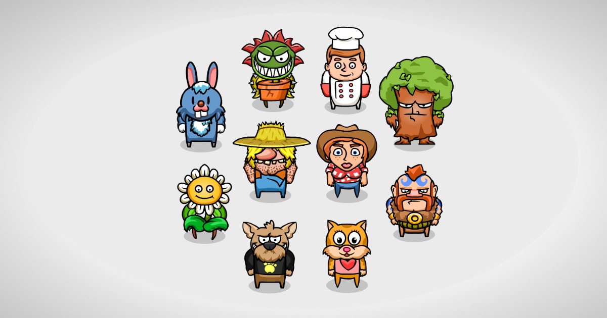 2D Characters - Farm Bundle | 2D Characters | Unity Asset Store
