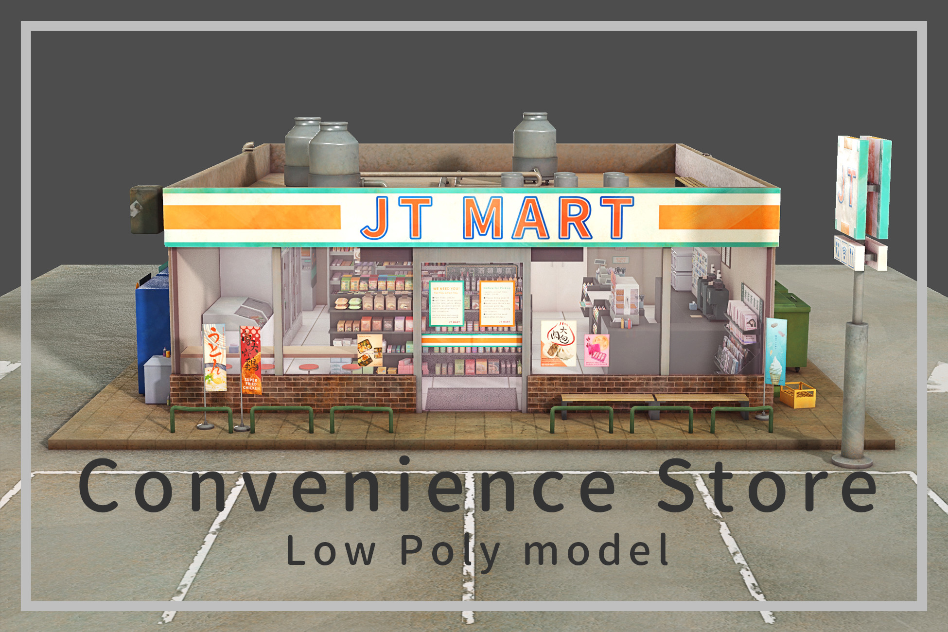 Anime Convenience Store | 3D Interior | Unity Asset Store