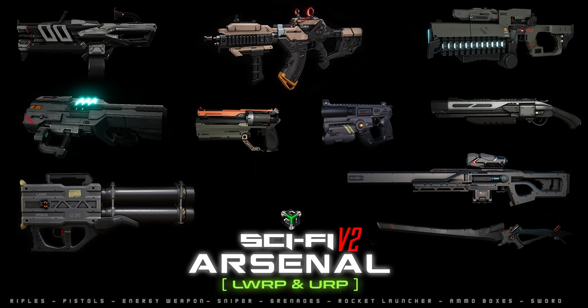Sci-fi Arsenal V2 [LWRP & URP] | 3D 武器 | Unity Asset Store