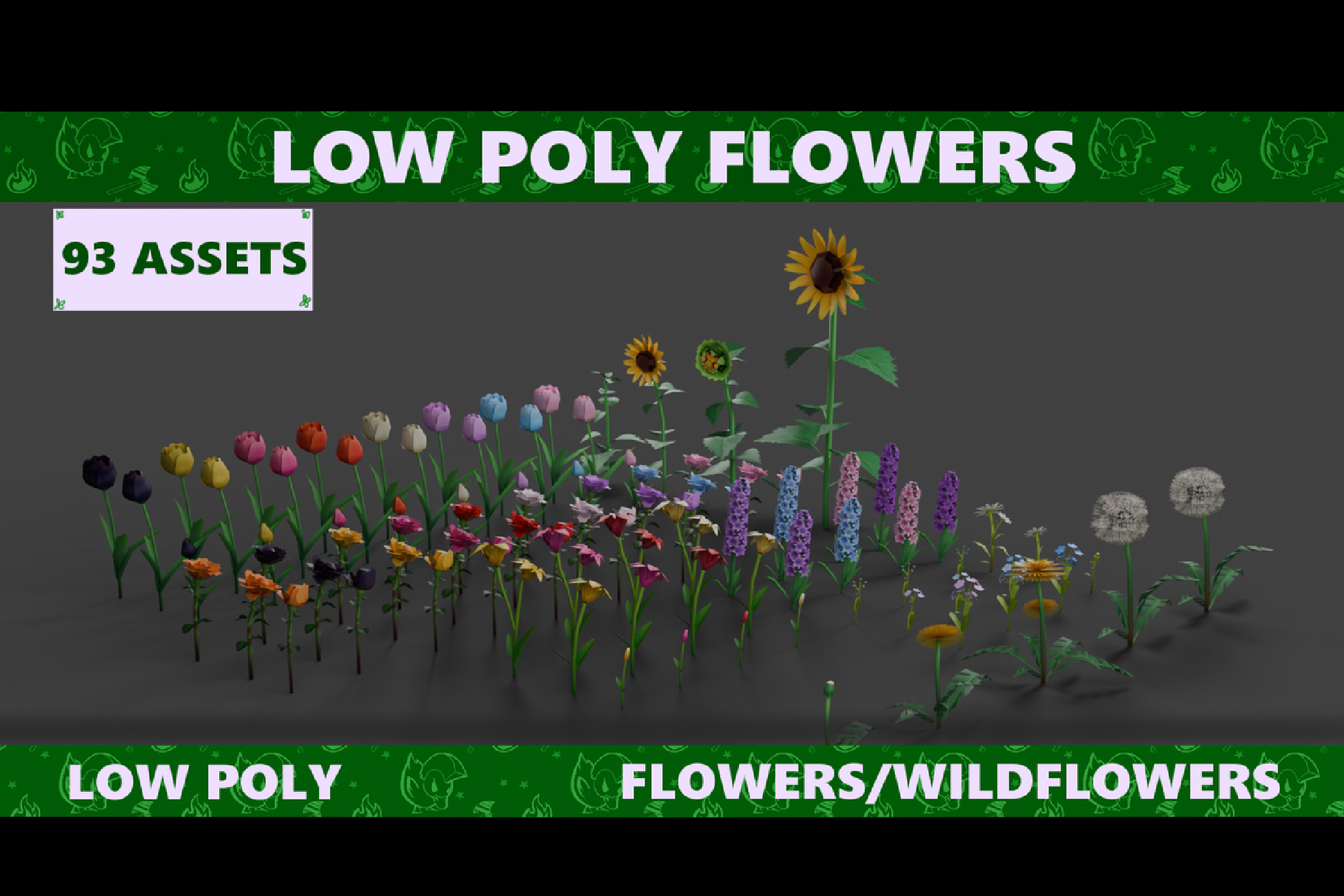 Low Poly Flowers by Emilulz