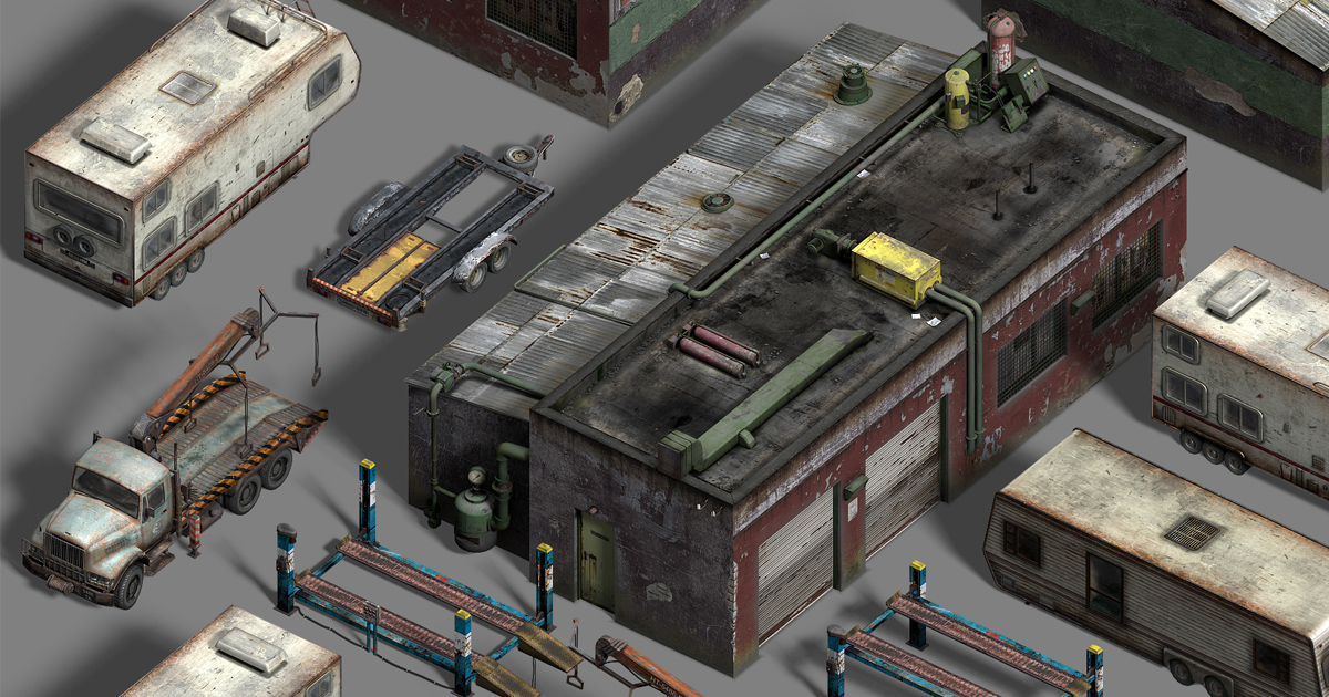 Realistic Garage Pack | 2D Environments | Unity Asset Store