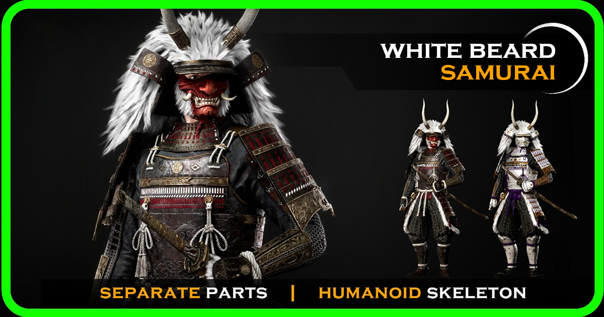 White Oni Samurai | 3D Characters | Unity Asset Store