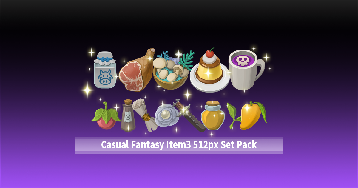 Casual Fantasy Item3 512px Set Pack | 2D Icons | Unity Asset Store