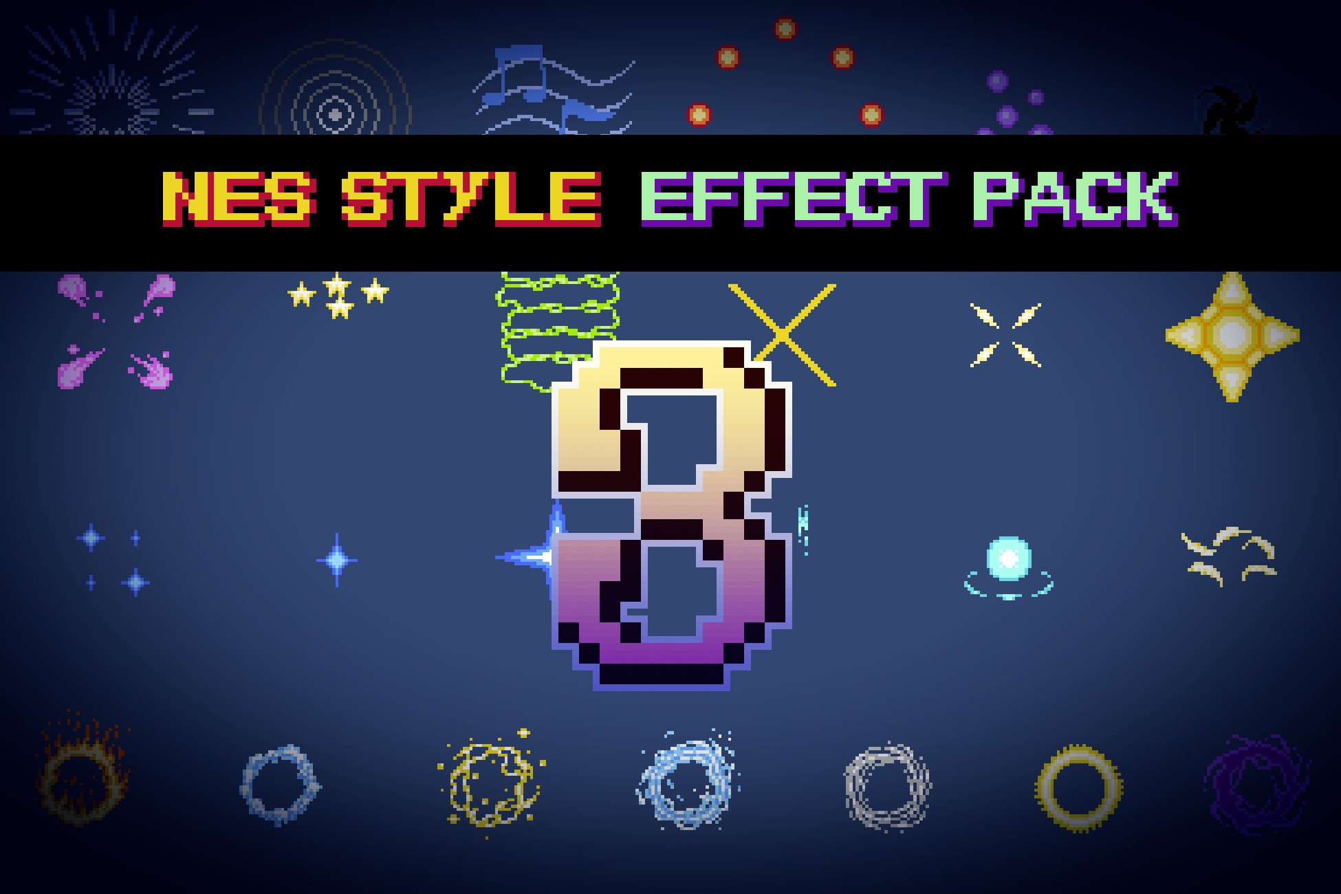 NES style Pixel Effect Pack 03 | 2D Textures & Materials | Unity Asset ...