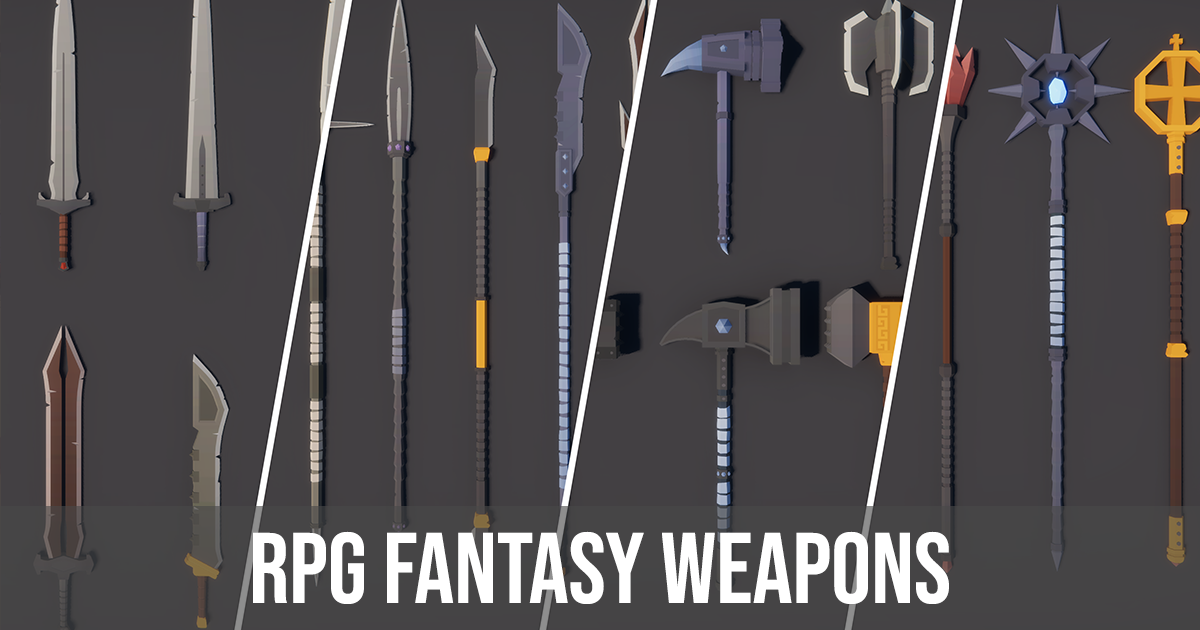 Low Poly RPG Fantasy Weapons | 3D Weapons | Unity Asset Store