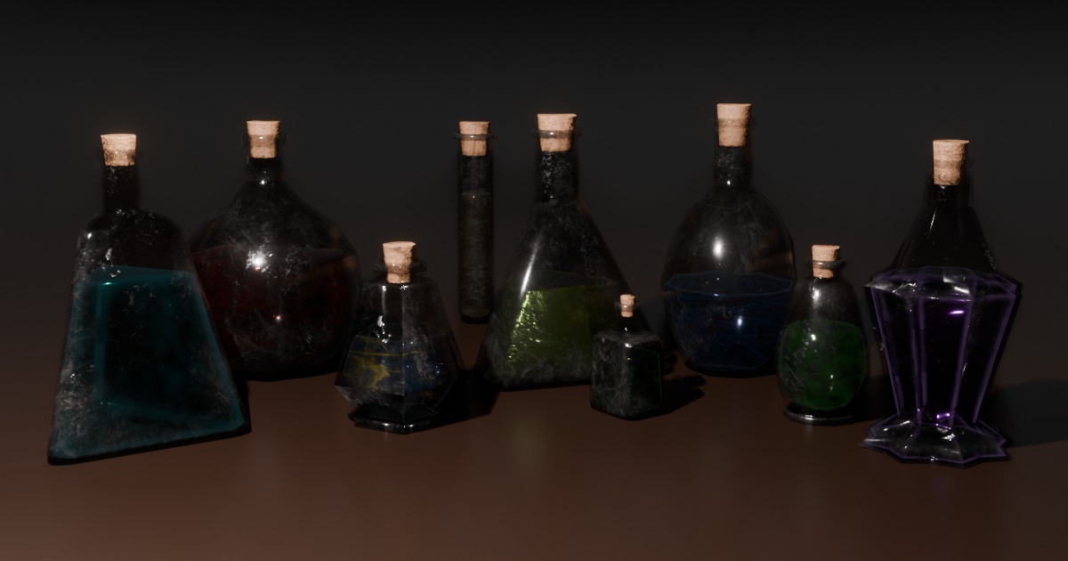 Rpg Potions Set | 3D Props | Unity Asset Store