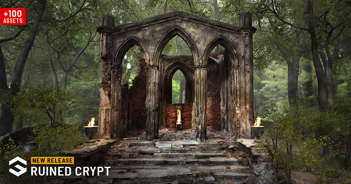 [HDRP] Ruined Crypt | 3D Fantasy | Unity Asset Store