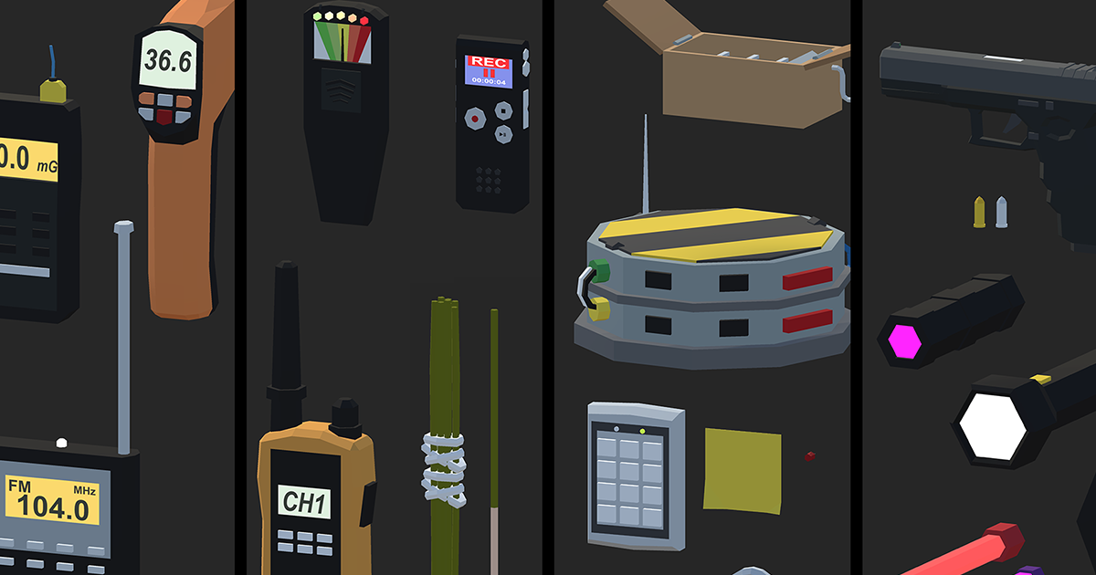 Low Poly Horror Equipment | 3D Tools | Unity Asset Store