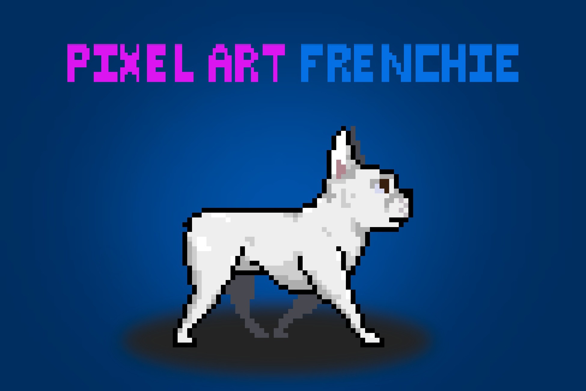 Pixel Art French Bulldog (White) | 2D 캐릭터 | Unity Asset Store