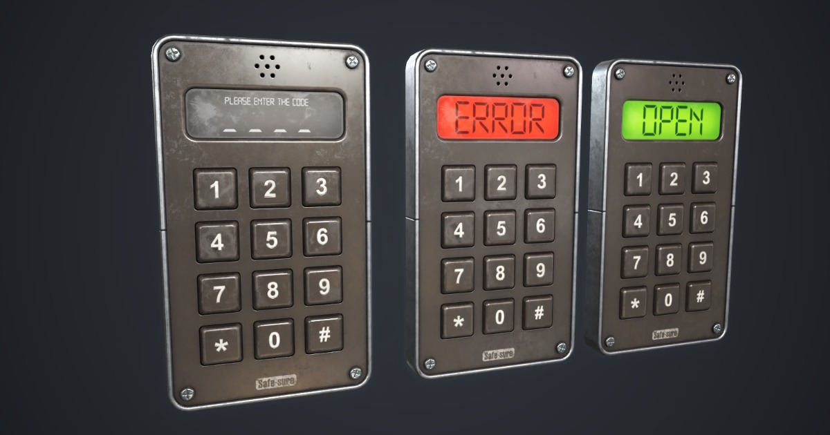 Keypad Lock | 3D Electronics | Unity Asset Store