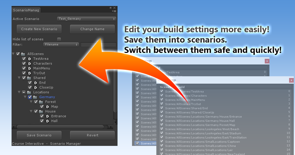 Scenario Manager | Utilities Tools | Unity Asset Store
