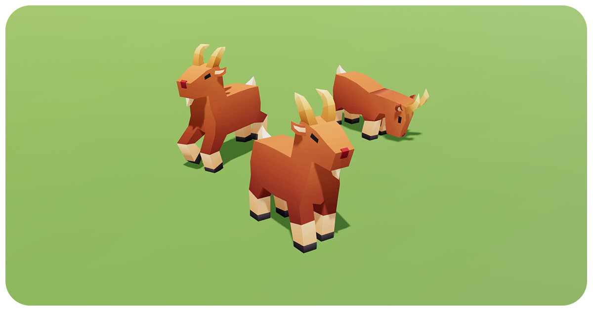 Goat Mega Toon Series | 3D Animals | Unity Asset Store