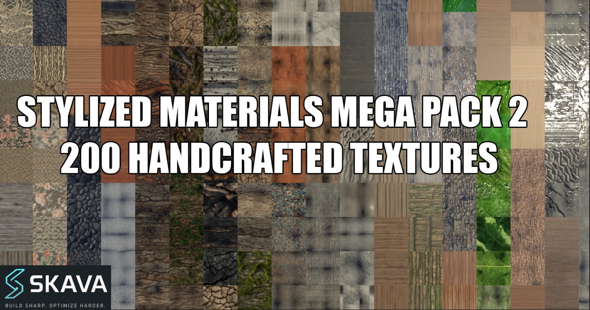 Stylized Materials Mega Pack 2 – 200 Handcrafted Textures | 2D 材质与材料 ...