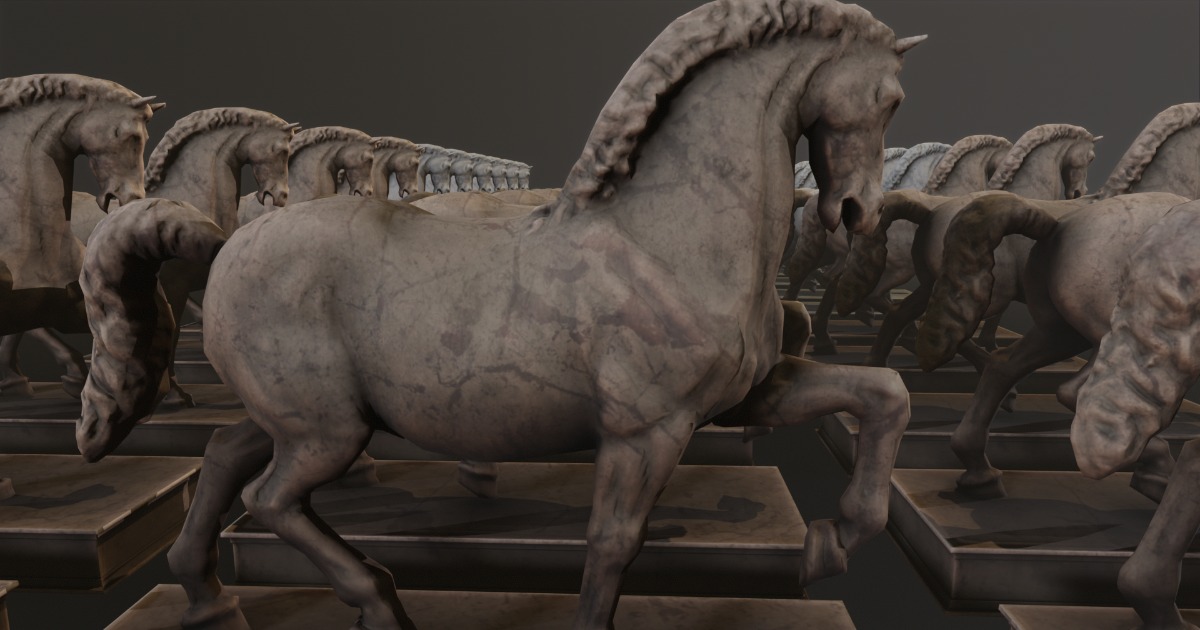 Horse Statues | 3D Historic | Unity Asset Store