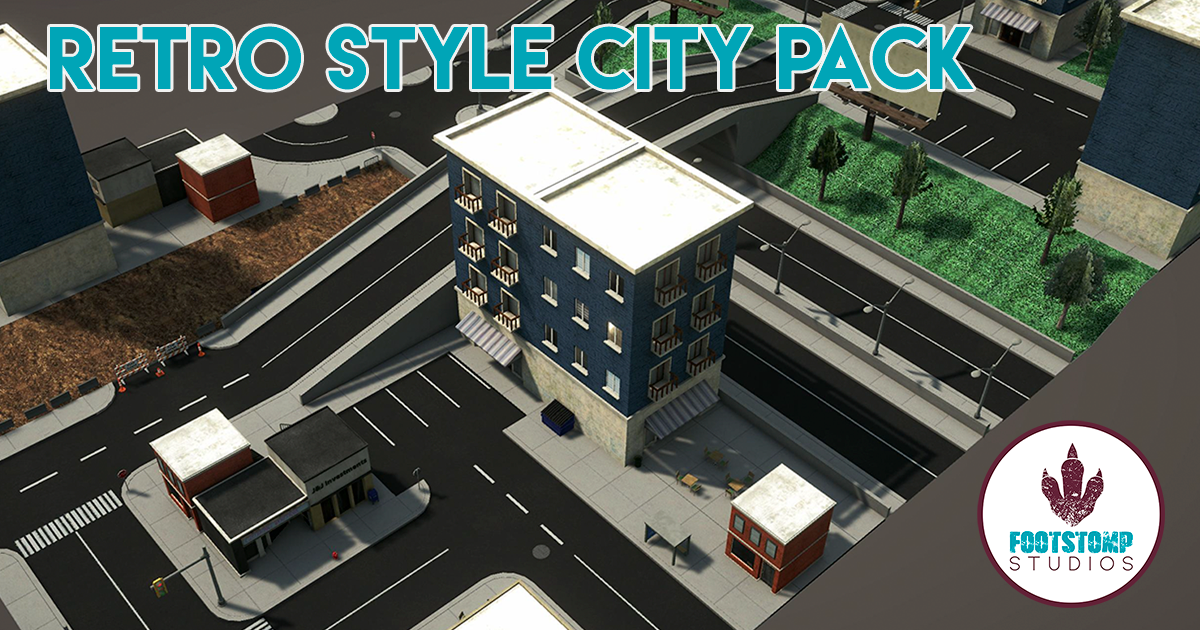 Retro Modular City Pack | 3D Urban | Unity Asset Store
