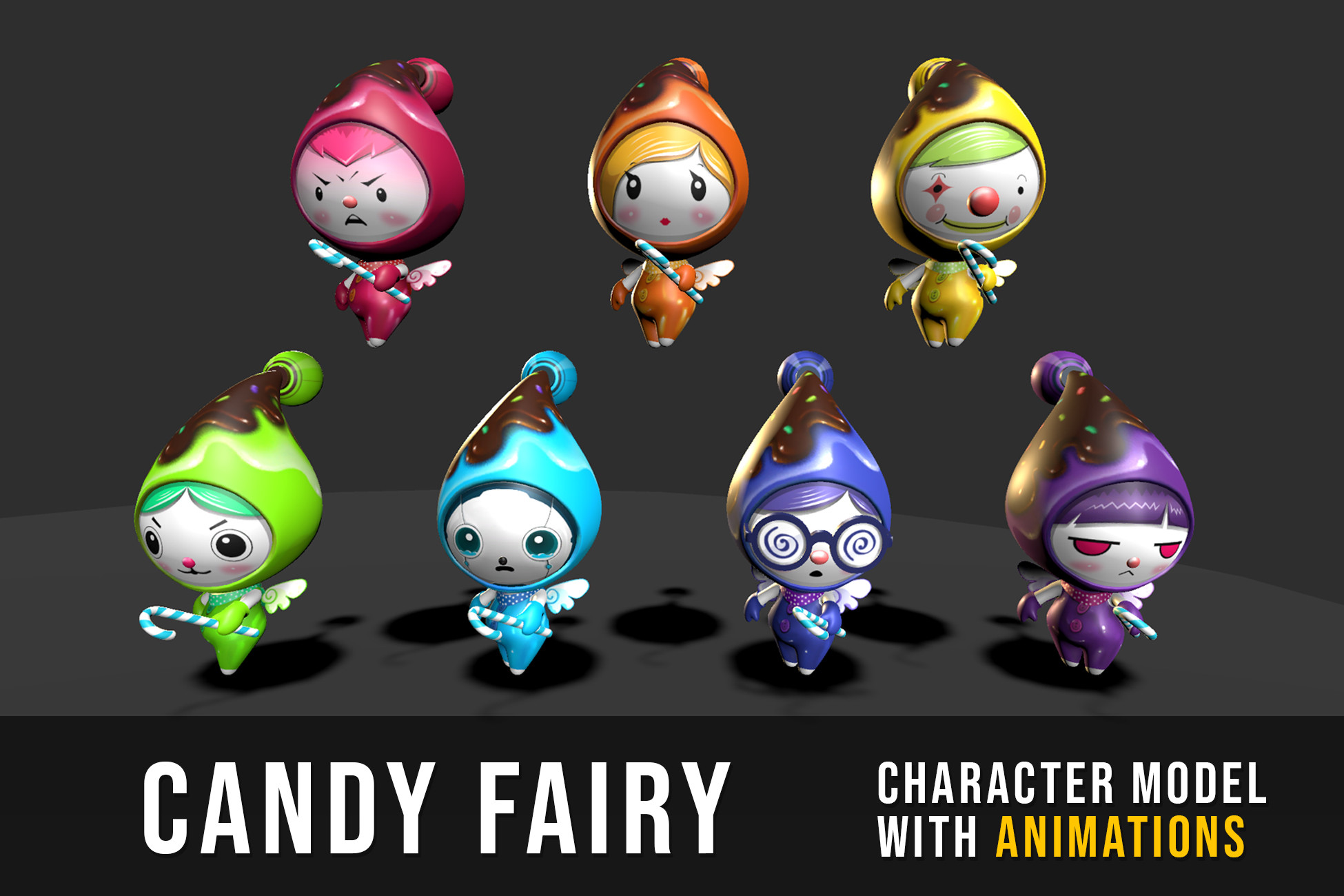 Candy Fairy | 3D Characters | Unity Asset Store
