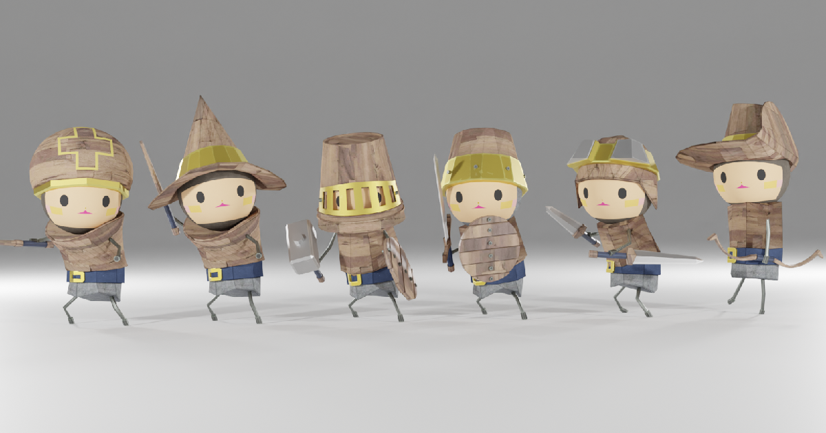 Miniature-like 3D Low Polygon Characters | 3D Characters | Unity Asset ...