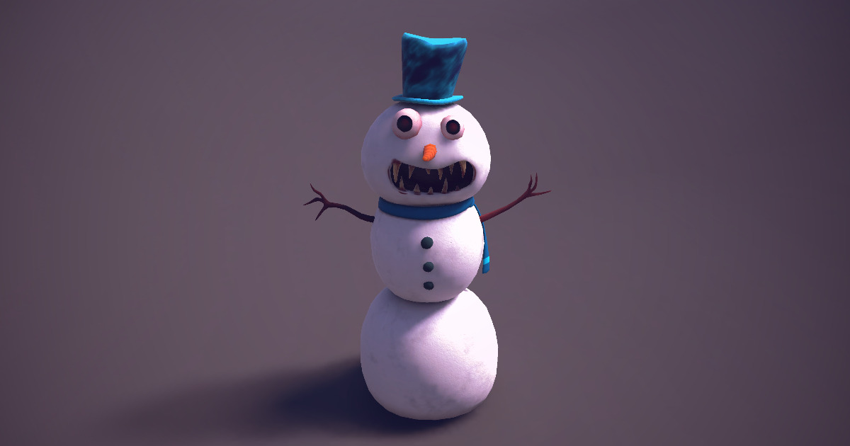 Creepy Snowman PBR | 3D Creatures | Unity Asset Store
