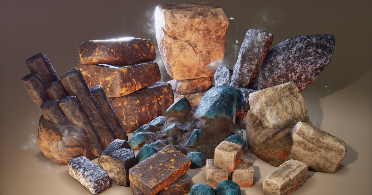 Shatter Stone: Stones & Rocks Resource Pack | 3D Props | Unity Asset Store