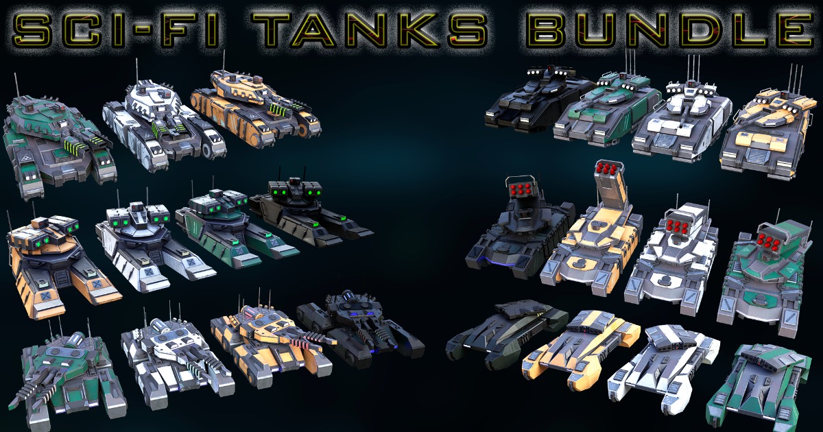 Sci-Fi Tanks Bundle | 3D Land | Unity Asset Store