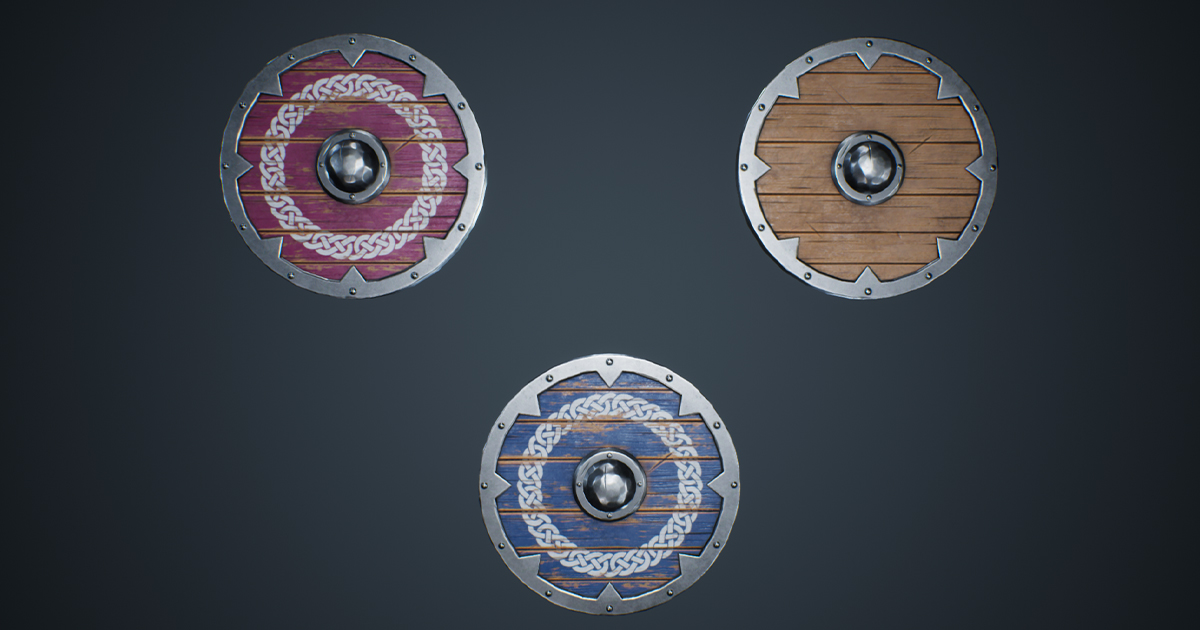 Viking Weapons - Flat Shield III | 3D Weapons | Unity Asset Store