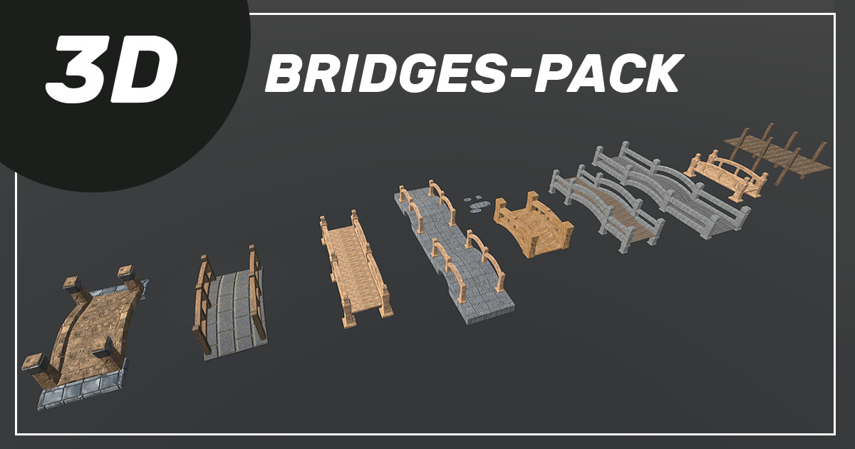 Bridges Pack - Low Poly | 3D Fantasy | Unity Asset Store
