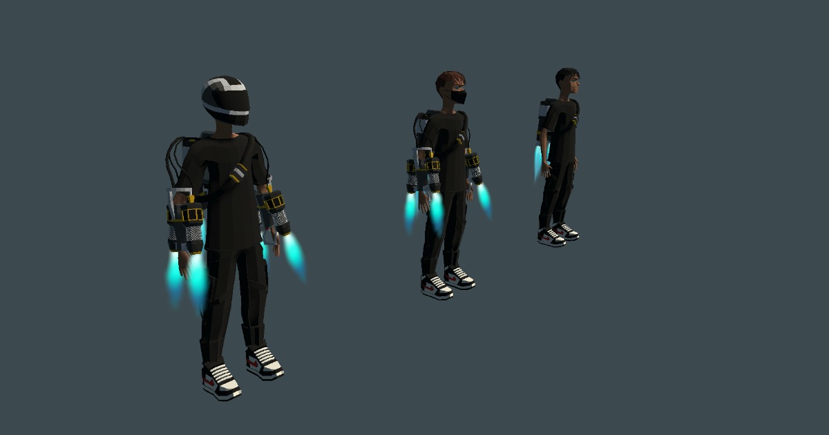 Jetpack Man | Lowpoly animated Character | Characters | Unity Asset Store
