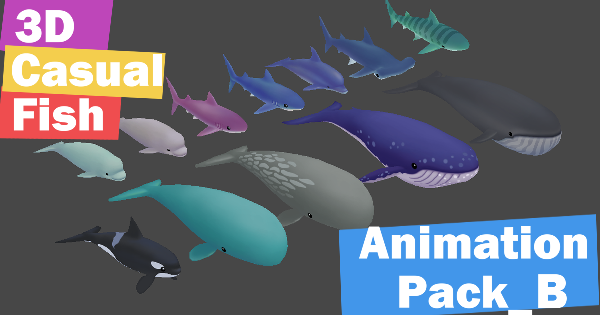 3D Casual Fish Animation Pack_B | Characters | Unity Asset Store