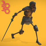 Skeleton Zombie Soldier 2