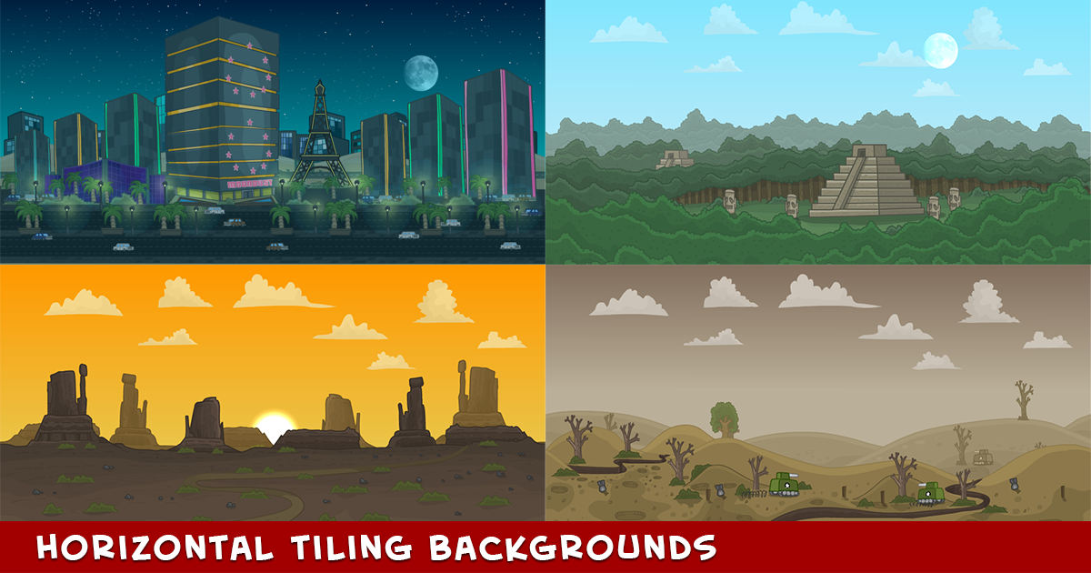 Cartoon tiling backgrounds (15) | 2D Environments | Unity Asset Store