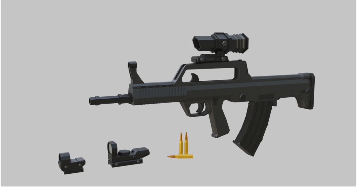 Low Poly Optic Attachment Pack 1 | 3D Guns | Unity Asset Store