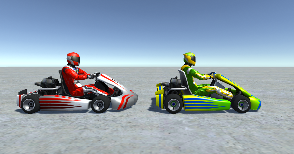 2 Low Poly Karts With Player Pack 17 | 3D Land | Unity Asset Store