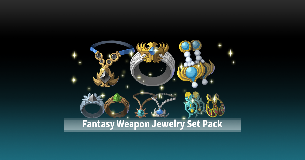 Fantasy Weapon Jewelry Set Pack | 2D Icons | Unity Asset Store