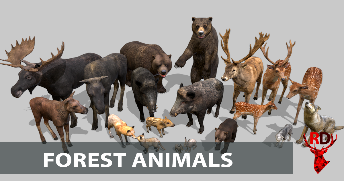 Forest animals (short) | 3D Animals | Unity Asset Store