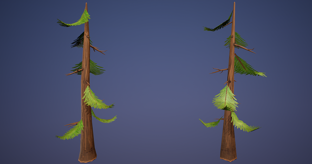 Stylized Pine Tree With Few Leaves | 3D Trees | Unity Asset Store
