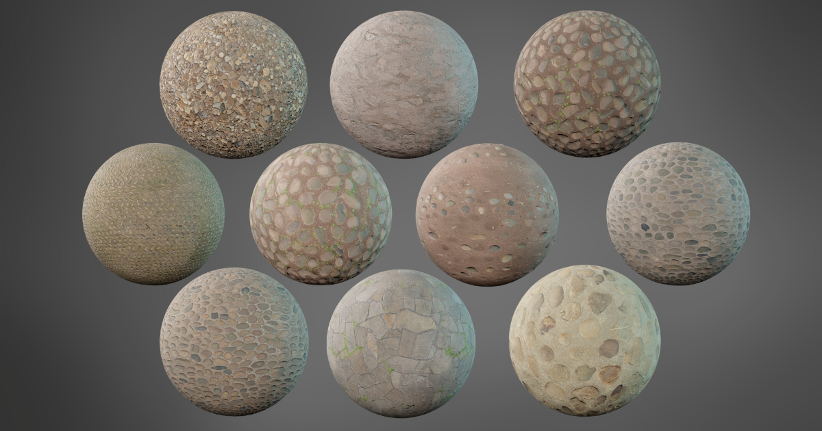 Stony Road Materials | 2D Roads | Unity Asset Store