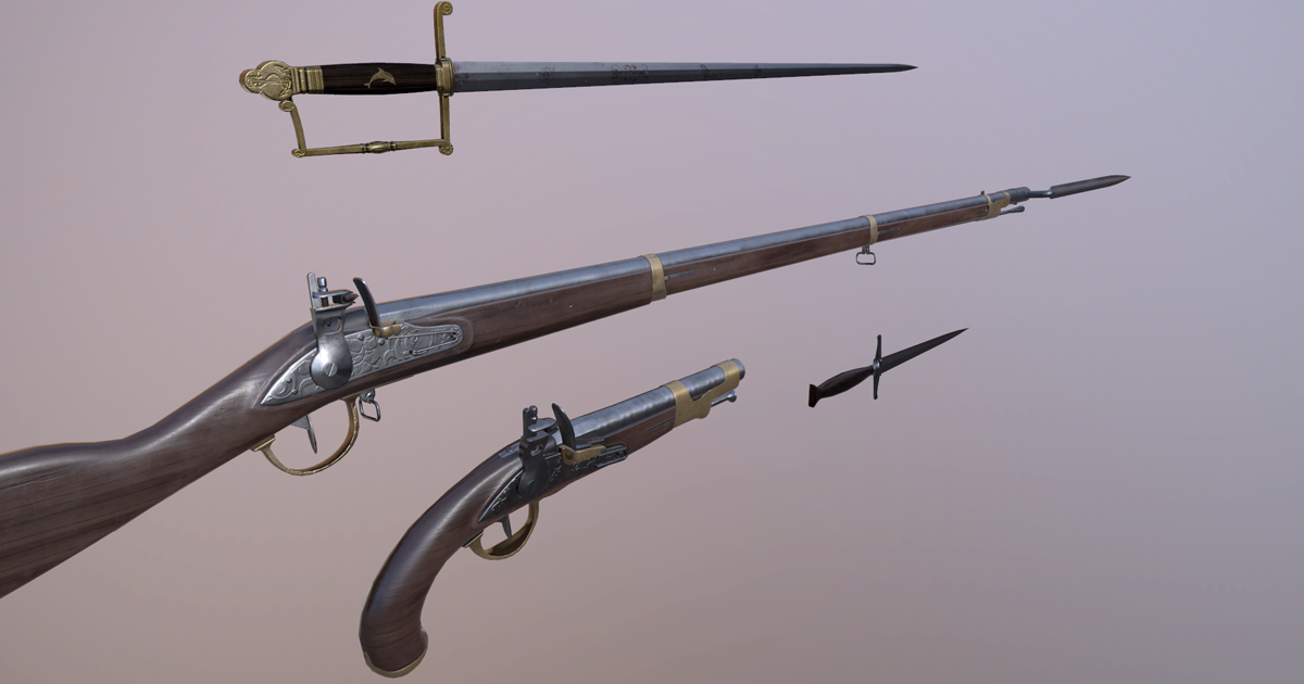 Old french weapons | 3D Weapons | Unity Asset Store