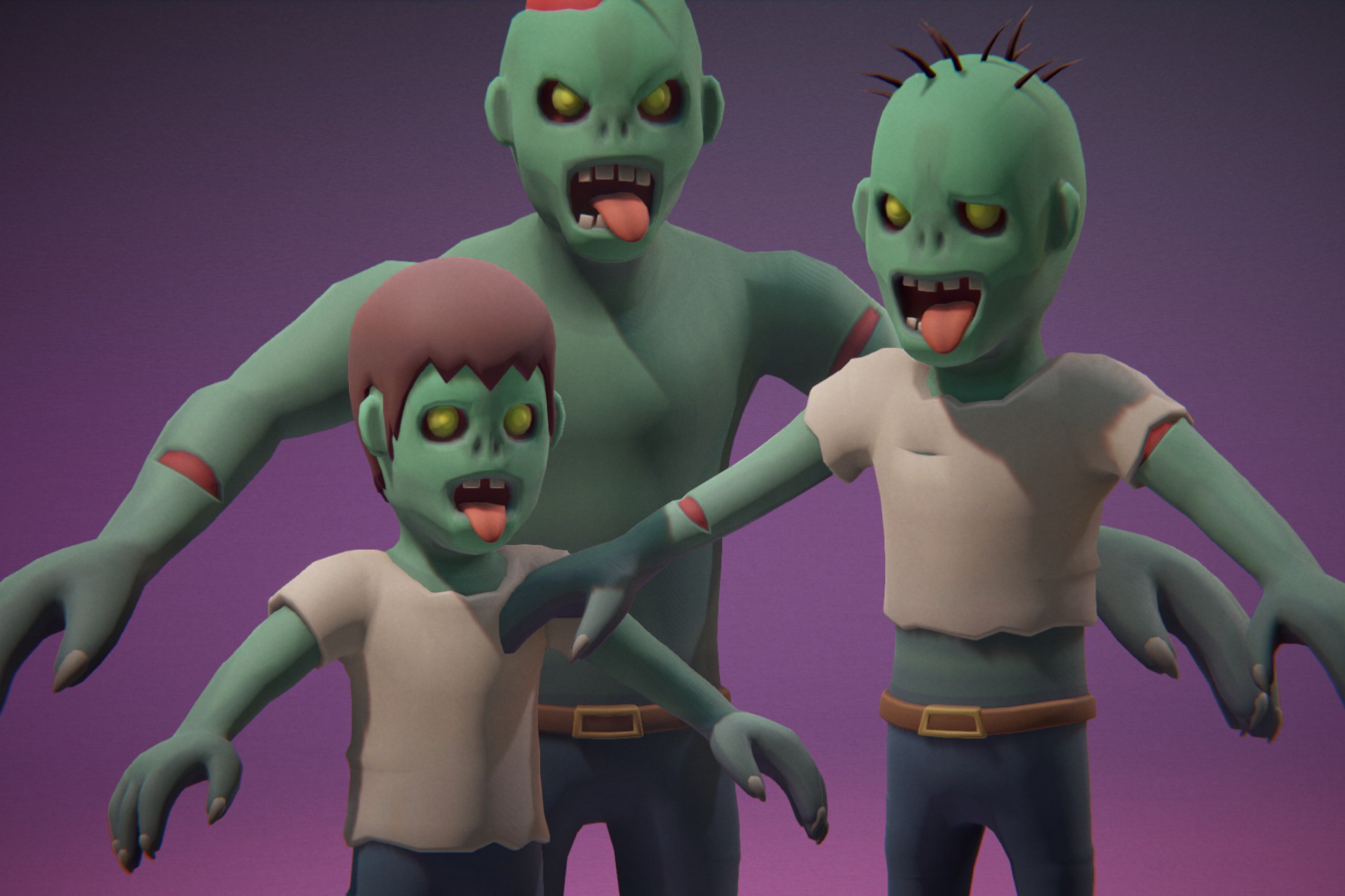 Zombie Family Pack - Characters + Animations | 3D Characters | Unity Asset Store