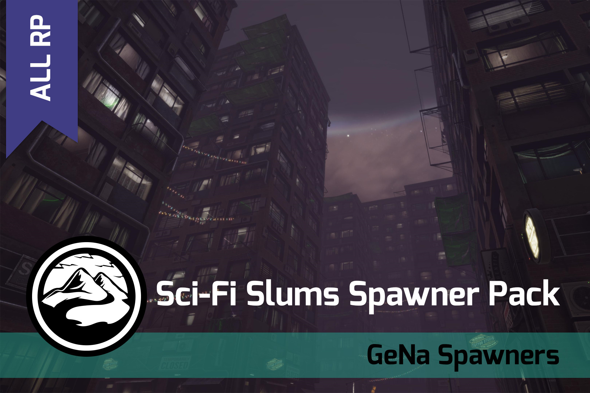 Sci-Fi Slums - Spawner Pack for "NewGen: Sci-Fi Slums" | 3D Sci-Fi | Unity Asset Store