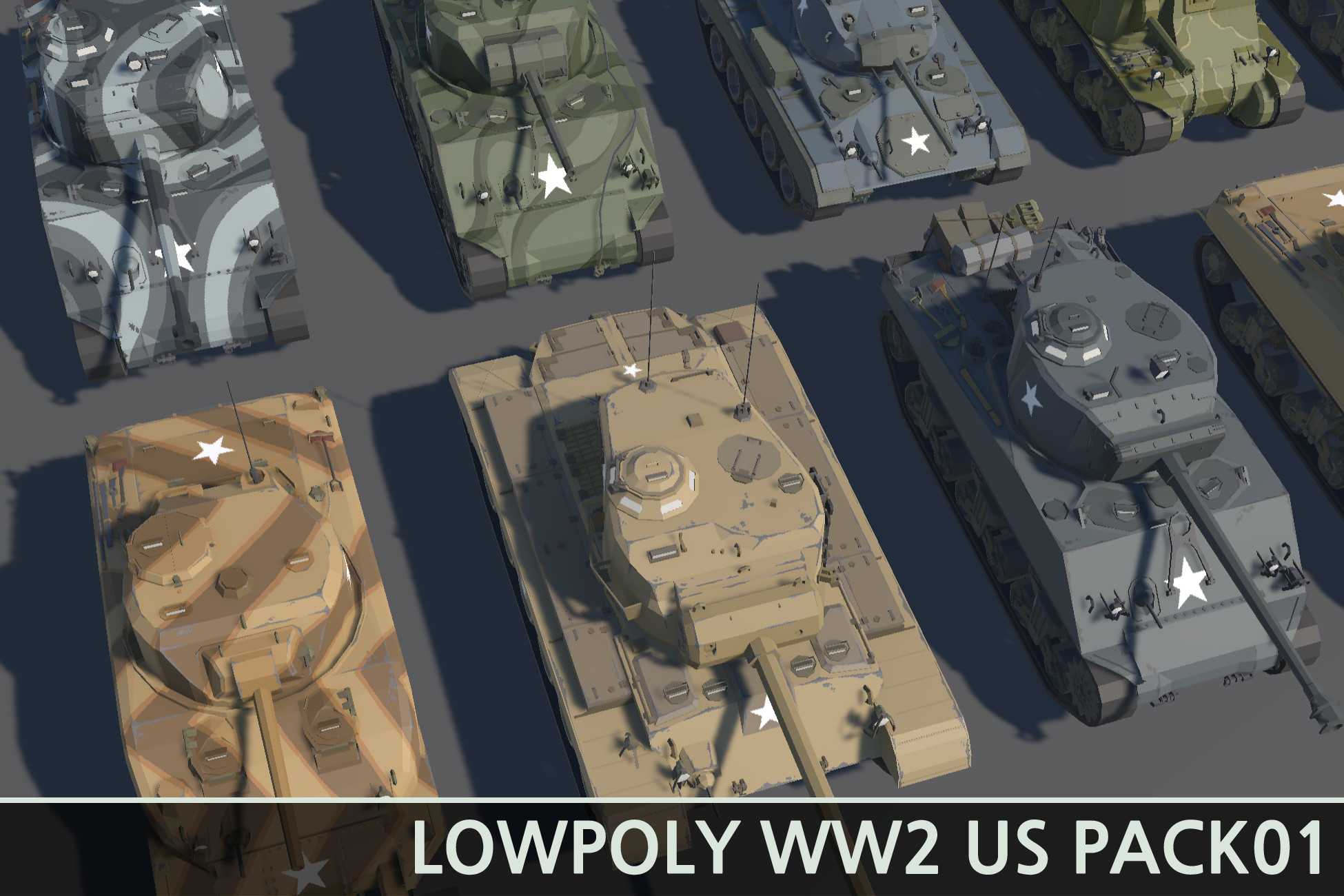 LowPoly WW2 US Pack01 | 3D 지상 | Unity Asset Store