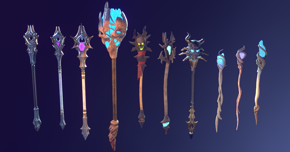 Fantasy staff pack03 | 3D Weapons | Unity Asset Store