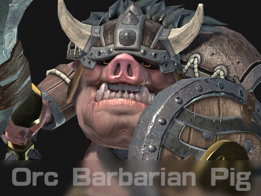 PBR-Orc Barbarian Pig | 3D Creatures | Unity Asset Store