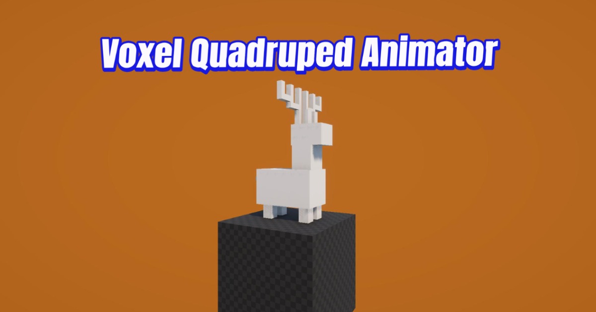 Voxel Quadruped Animator Framework | 3D Animations | Unity Asset Store