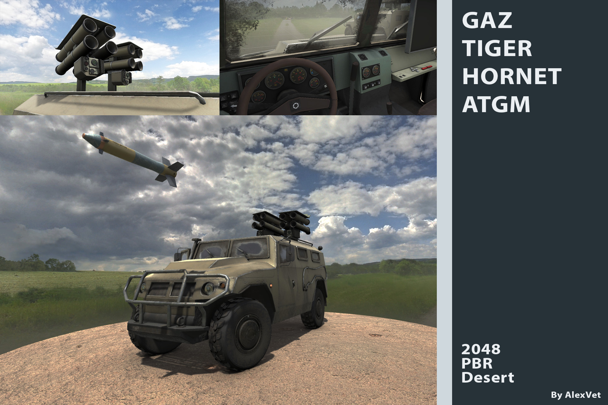 Gaz Tiger Hornet ATGM | 3D Land | Unity Asset Store