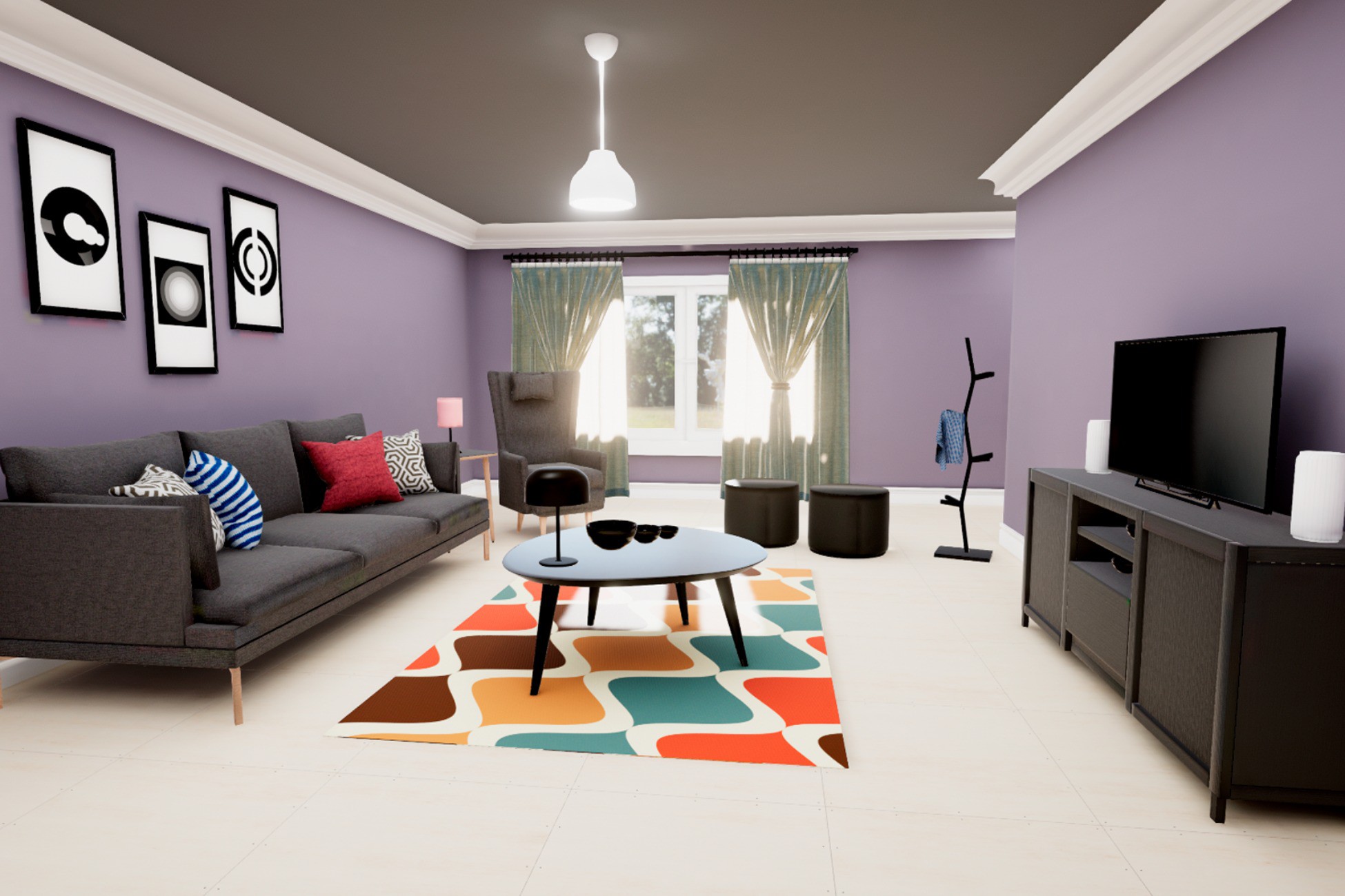 Complete Living Room | 3D Interior | Unity Asset Store